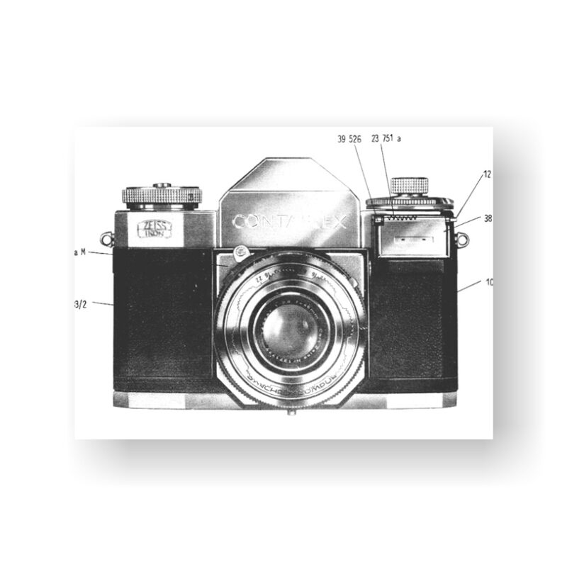 Zeiss-Contaflex II Service Manual Vintage SLR | USCamera Downloads Plus