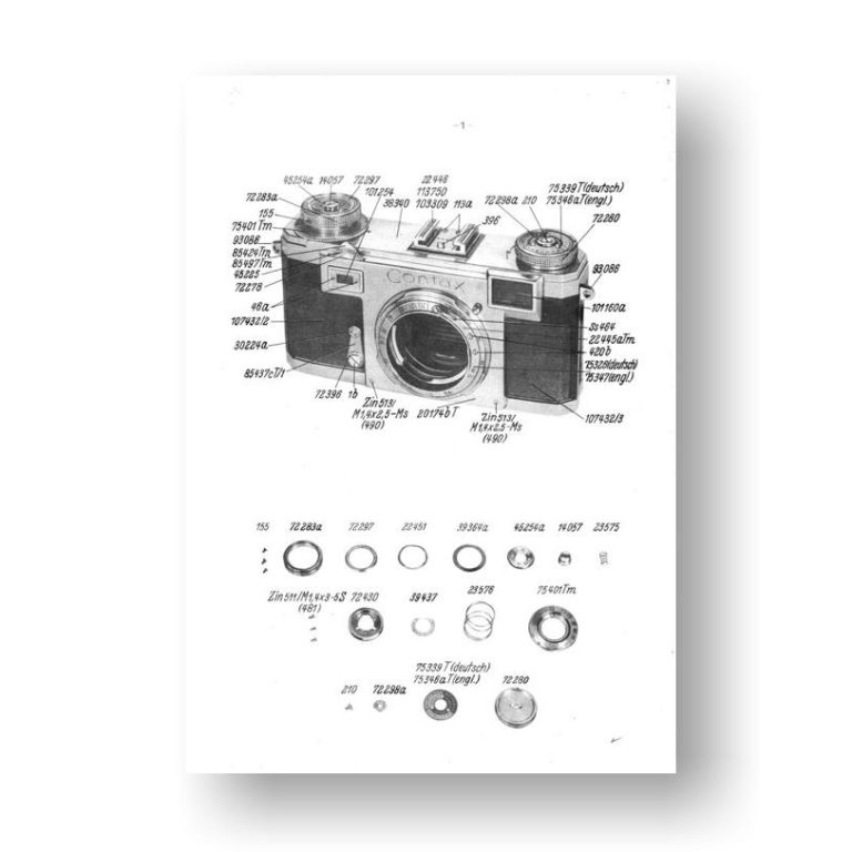 Zeiss-Contax IIa-IIIa Service Manual | Vintage SLR | USCamera Downloads