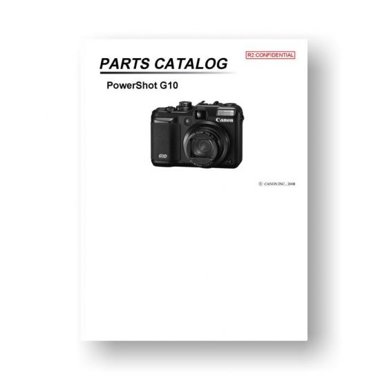 Canon G10 Parts Catalog | Powershot | USCamera Canon Digital Download