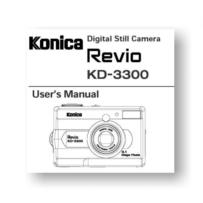 Konica Revio KD-3300 Owners Manual | USCamera Downloads
