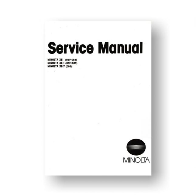 Minolta XE Service Manual Parts List XE XE-5 | XE-7 | USCamera Minolta
