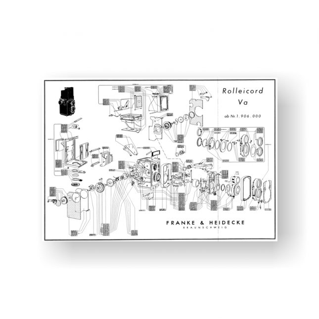 Rolleicord Vb Exploded View | TLR Film Camera | High-Resolution Original