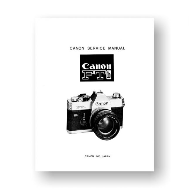 Canon FTb-N Service Manual Parts List | USCamera Canon Service Man...