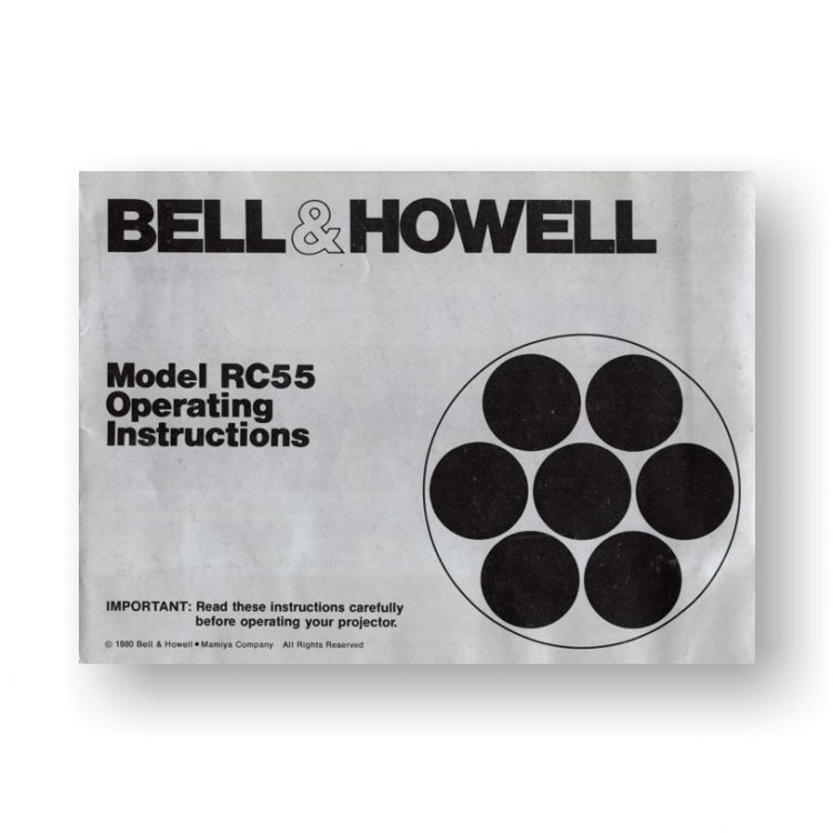 Bell & Howell RC55 Owner's Manual | Slide Projector | USCamera Manuals