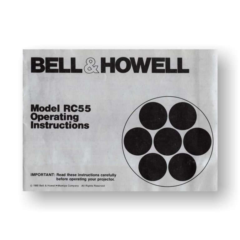 Bell & Howell RC55 Owner's Manual | Slide Projector | USCamera Manuals