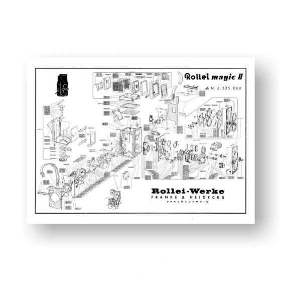Rollei Magic II Exploded View | TLR Camera | High-Resolution Origi