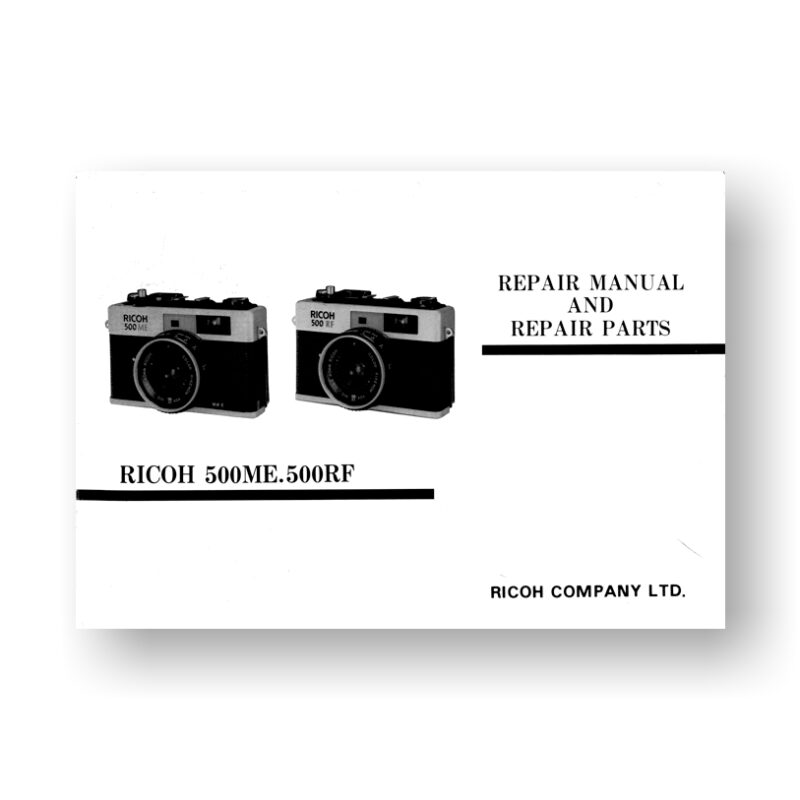 Ricoh 500 ME 500 RF Repair Manual Parts List | USCamera Ricoh