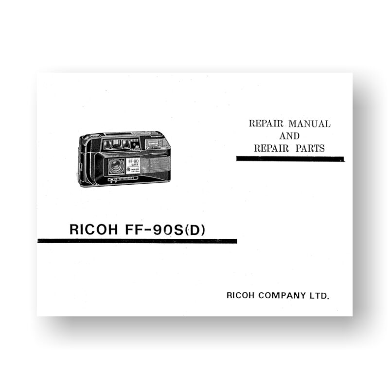 Ricoh FF-90 S D Repair Manual Parts List | 35mm AF Compact