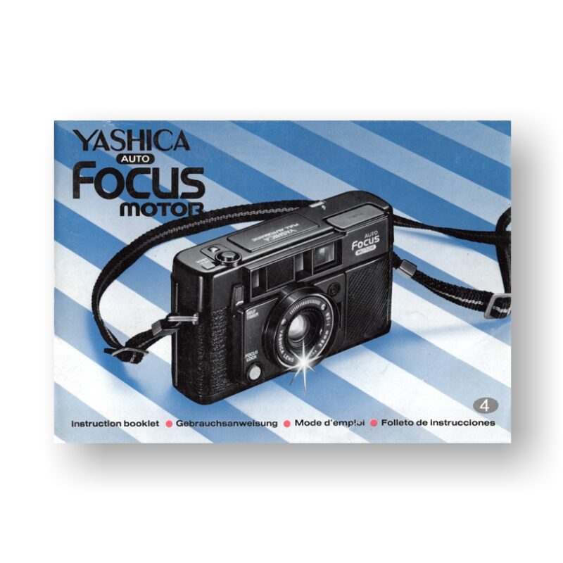 Yashica Auto Focus Motor Instruction Booklet | 35mm AF Compact
