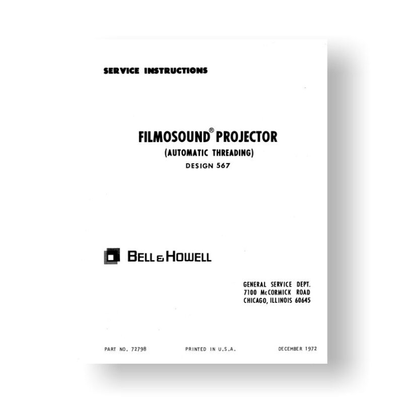 Bell & Howell 567 Service Instructions Parts List | USCamera Dow..