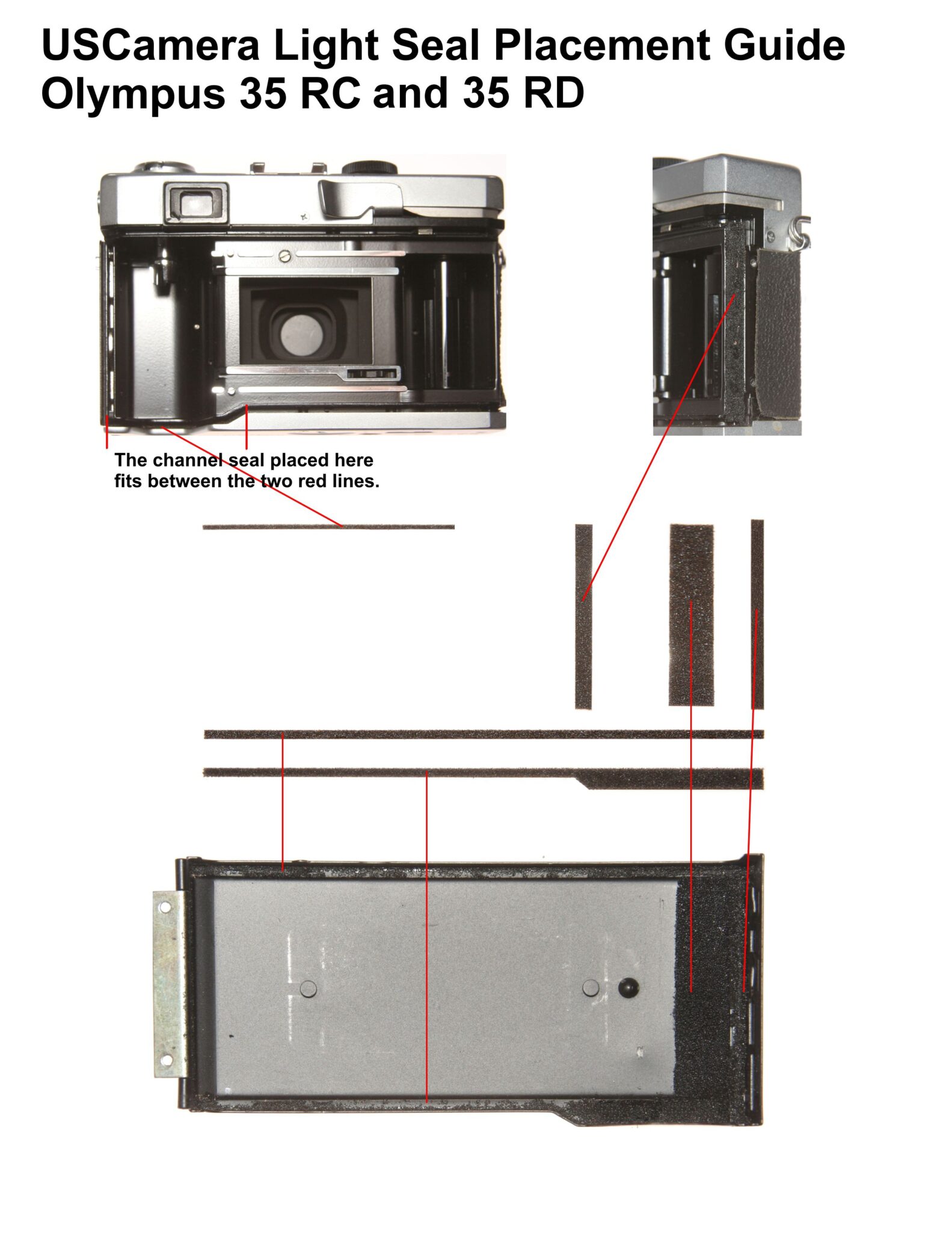 Olympus 35 RC 35 RD Placement Guide - USCamera